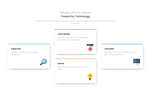 Four Card Feature Section (Vanilla CSS) coding challenge solution | Frontend Mentor