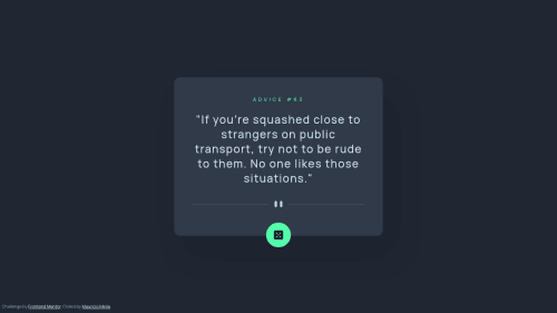 Frontend Mentor | Advice generator app coding challenge solution