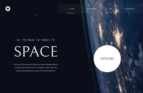 Frontend Mentor Space Tourism Website Coding Challenge Solution