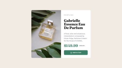 Responsive Product Preview Card (HTML + CSS) coding challenge solution