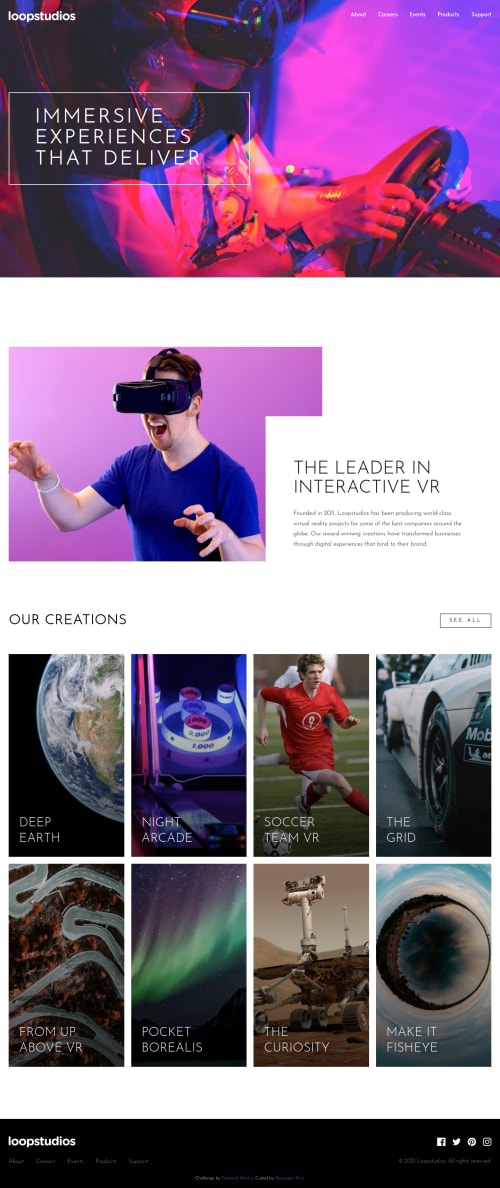 Frontend Mentor | Responsive Home page using HTML, CSS and Vanilla JS ...