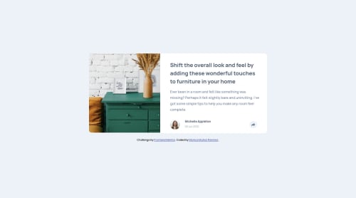 Article preview component using CSS, JS & BEM coding challenge solution