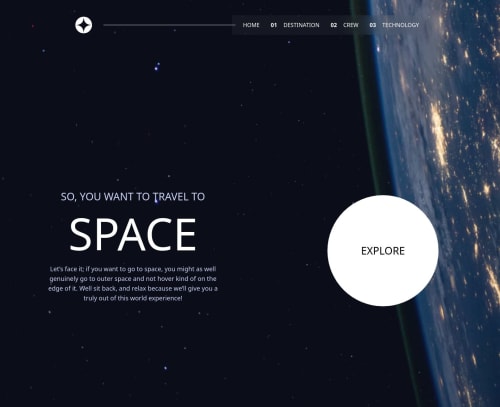 Frontend Mentor Space Tourism Website With Tailwind Coding Challenge