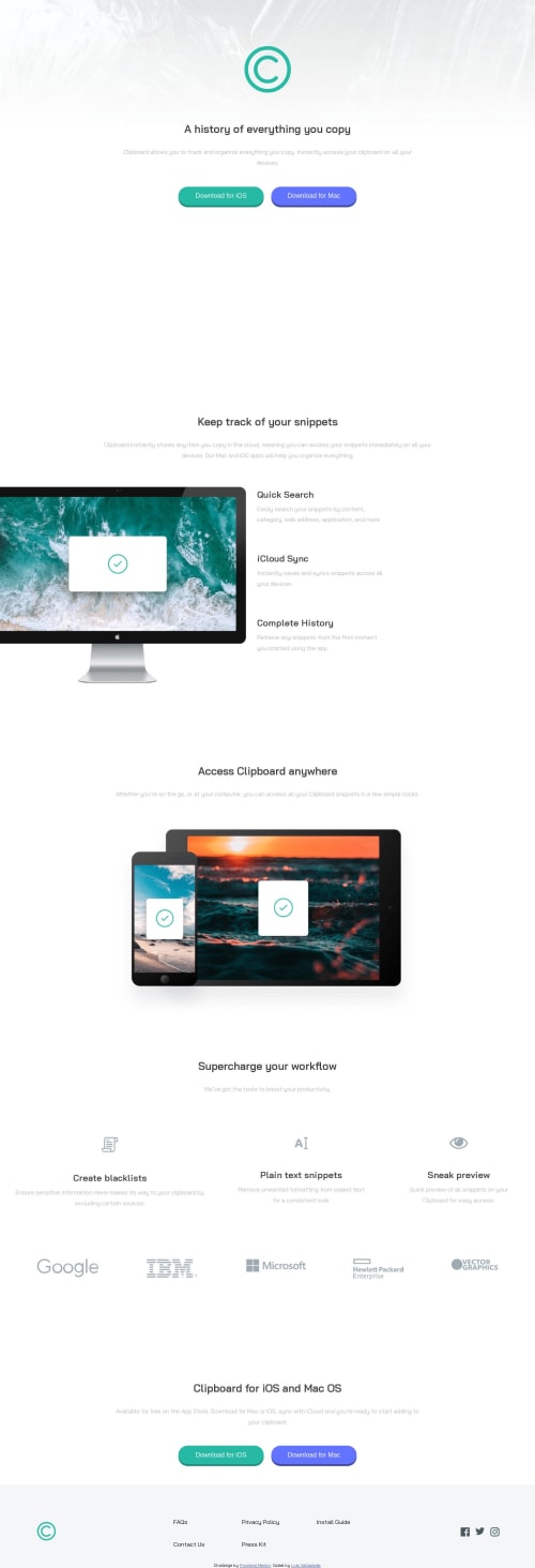 Frontend Mentor | Responsive landing page using CSS flexbox coding challenge solution