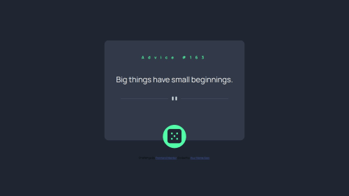 Frontend Mentor | Advice generator with api coding challenge solution