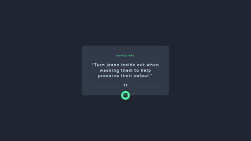Frontend Mentor An Advice Generator Solution Coding Challenge Solution