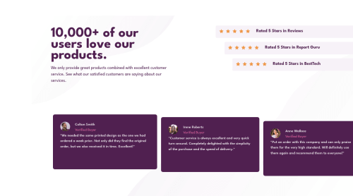 Social proof section using CSS flexbox and grid coding challenge solution