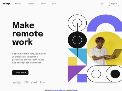 Frontend Mentor | Intro section with dropdown navigation coding challenge solution