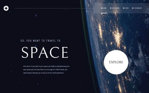 Frontend Mentor | Space tourism website using Angular 11 coding challenge solution