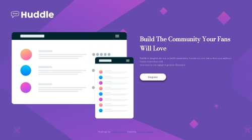 Frontend Mentor | Huddle Landing Page coding challenge solution