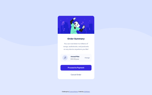 Frontend Mentor Order Summary Component Coding Challenge Solution