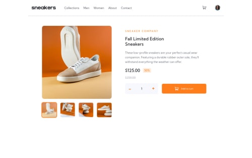 Frontend Mentor | Vanilla JS ecommerce-product-landing-page coding challenge solution
