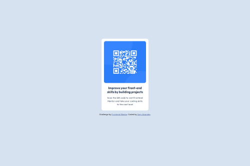 Responsive QR code page using html/css coding challenge solution