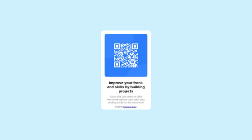 Frontend Mentor | Responsive qrcode using CSS Flex coding challenge solution