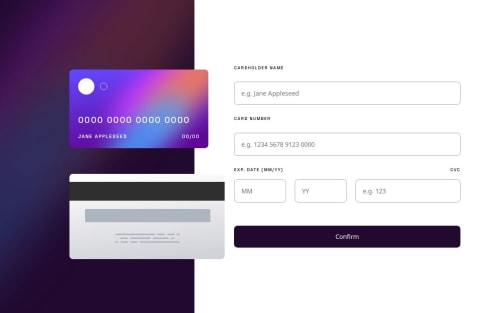 Frontend Mentor | interactive-card-details-form-main coding challenge solution