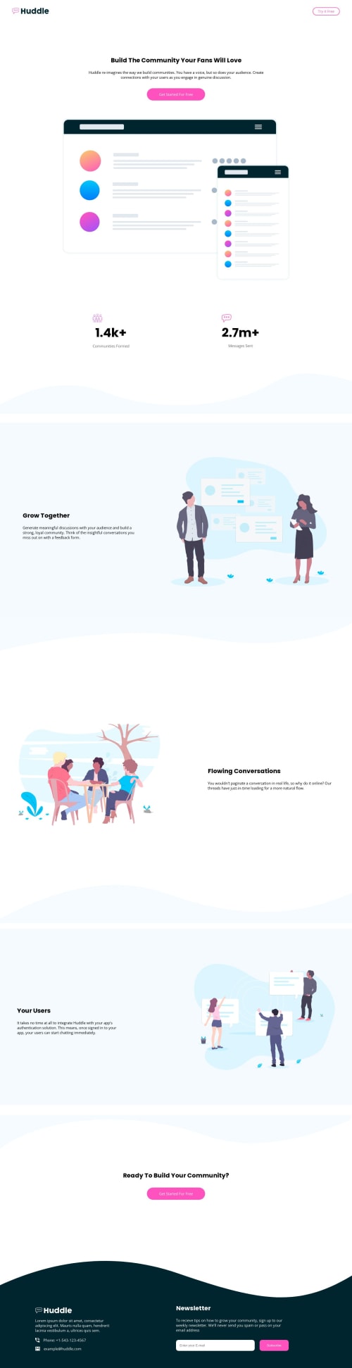 Frontend Mentor Responsive Landing Page With Css Grid And Flexbox Coding Challenge Solution