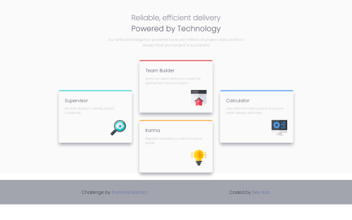 Frontend Mentor | Four-card-feature-section built with CSS GRID AND FLEXBOX coding challenge ...