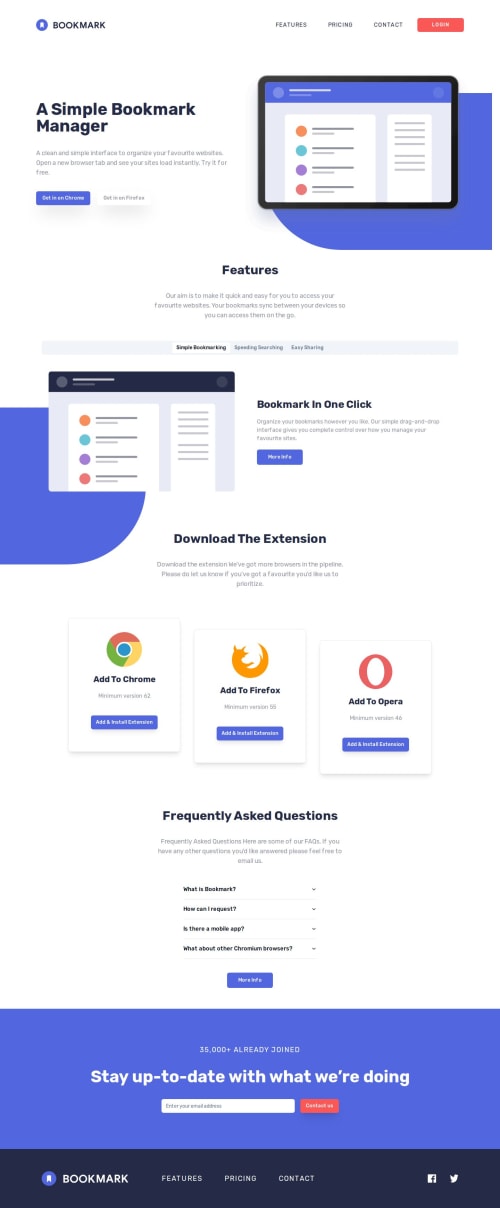 Frontend Mentor | React landing page built with Next.js, Shadcn, Tailwind and TypeScript coding ...