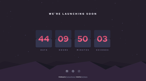 Responsive countdown timer built with vanilla JS and CSS coding challenge solution
