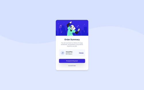 Responsive Order Summary Card using Tailwind-CSS coding challenge solution | Frontend Mentor
