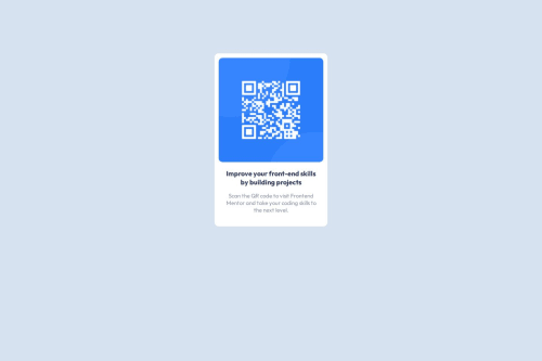 QR-code page using HTML&CSS coding challenge solution | Frontend Mentor
