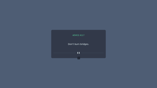 Frontend Mentor | A responsive advice generator made with html, CSS and ...