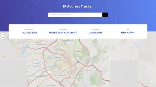 ReactJs and Tailwind Ip Tracker coding challenge solution | Frontend Mentor