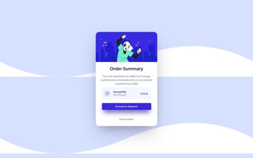 Order-Summary-card using HTML5 and CSS3 coding challenge solution