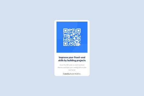 Responsive Qr-code Component By Using Css Media Query coding challenge solution