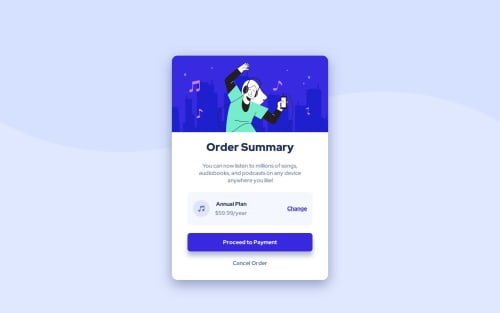 Frontend Mentor | Order summary component using Flex box coding challenge solution