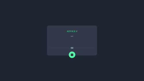 Advice Generator App using React.js coding challenge solution | Frontend Mentor