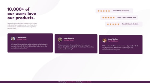 Social Proof Section Using CSS Grid & Flexbox coding challenge solution | Frontend Mentor
