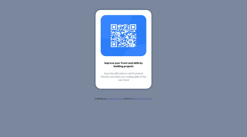 QR code component with simple HTML + CSS coding challenge solution | Frontend Mentor