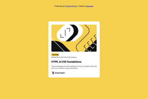 Frontend Mentor | Responsive page using CSS FLEX BOX coding challenge solution