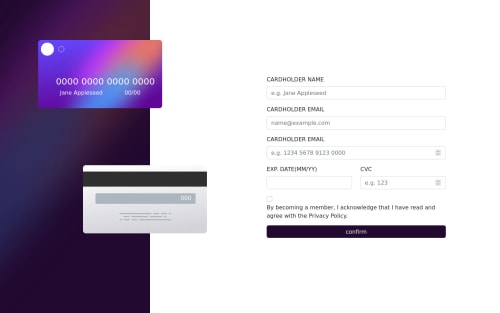 Frontend Mentor | interactive card details form main coding challenge solution