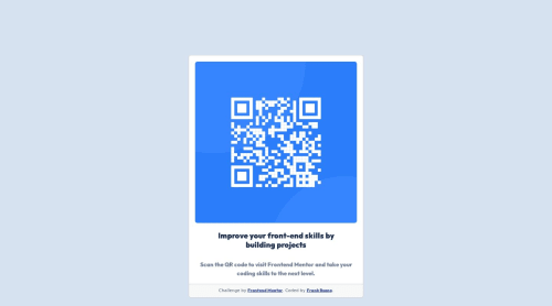 QR Code Using Bootstrap coding challenge solution