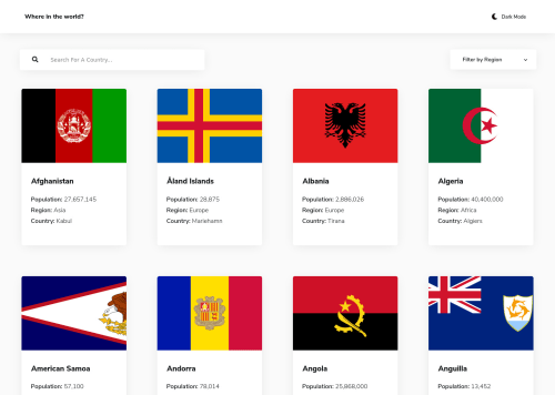 Responsive REST Countries API // Vanilla JavaScript // SCSS coding ...