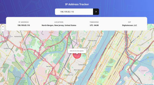 Frontend Mentor | Tracker Ip addres with reactjs tailwindcss leafletjs without api key coding ...