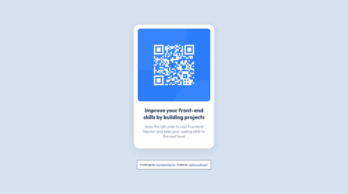 Frontend Mentor | QR code component using CSS Flexbox coding challenge solution