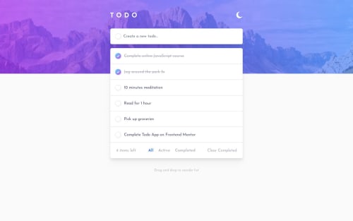 Frontend Mentor Todo App With React And Tailwindcss Coding Challenge