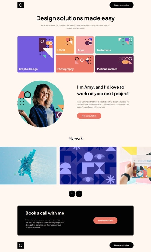 Frontend Mentor | Single page design with CSS animation twist coding challenge solution