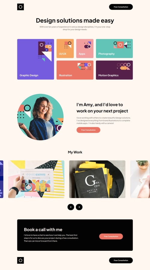 Single page portfolio using React & Tailwind coding challenge solution