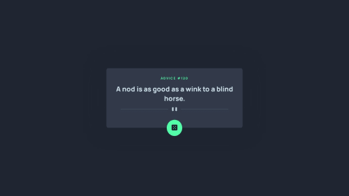 Frontend Mentor | Advice generator app coding challenge solution