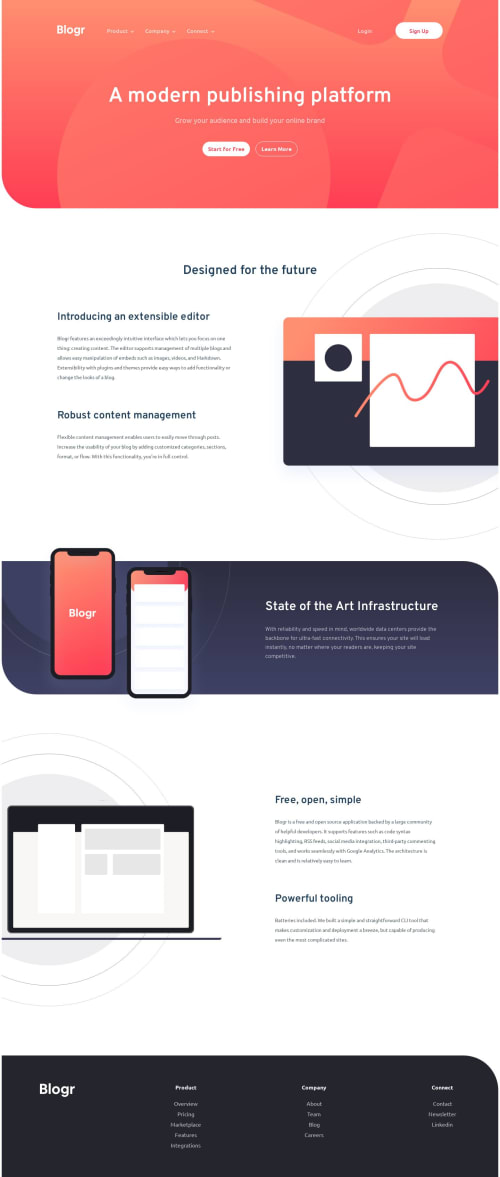 Frontend Mentor | Responsive landing page built with Tailwind CSS coding challenge solution