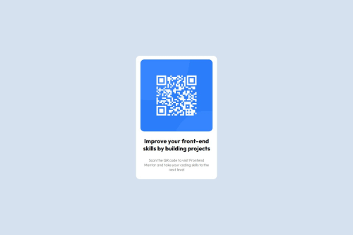 QR Code Component Using HTML, CSS & Flexbox coding challenge solution | Frontend Mentor