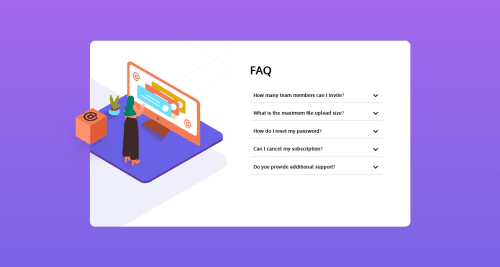 Responsive FAQ Accordion Card using SCSS, JavaScript OOP, and Gulp coding challenge solution ...