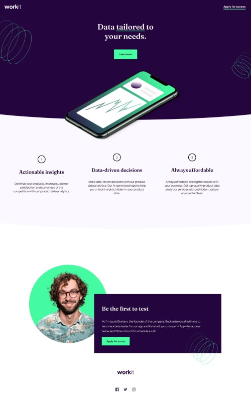Frontend Mentor | Workit Landing Page - Vanilla CSS coding challenge solution