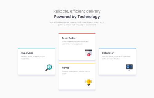 Frontend Mentor | Four card feature section using Next.js coding challenge solution