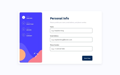 Frontend Mentor | multistep form using css sass and js coding challenge ... Frontend Mentor | multistep form using css sass and js coding challenge ...