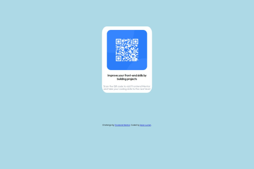QR Code Component(HTML, CSS) coding challenge solution